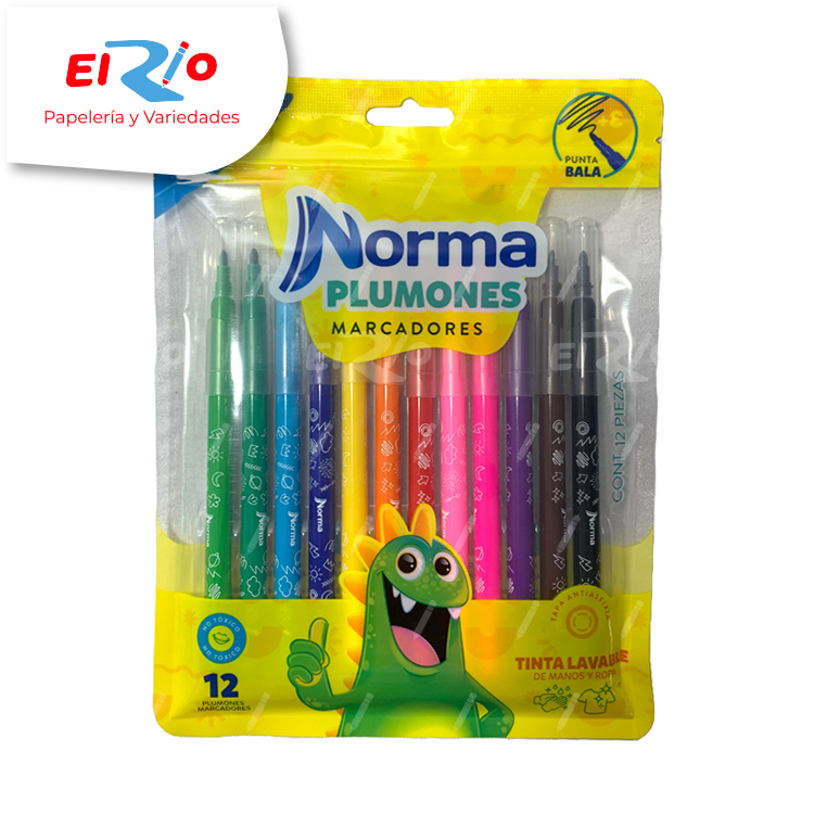 PLUMON NORMA P.BALA ESTUCHE X12 UND - Papelería El Río | somosElHueco