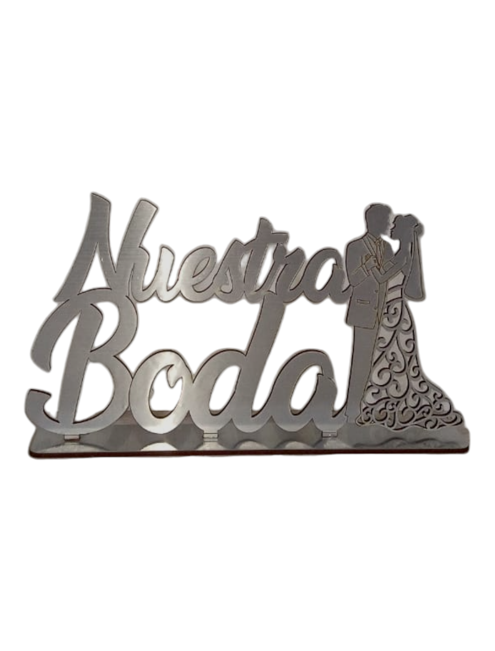 LETRERO MDF VINILO NUESTRA BODA - Piñatería El Río | somosElHueco